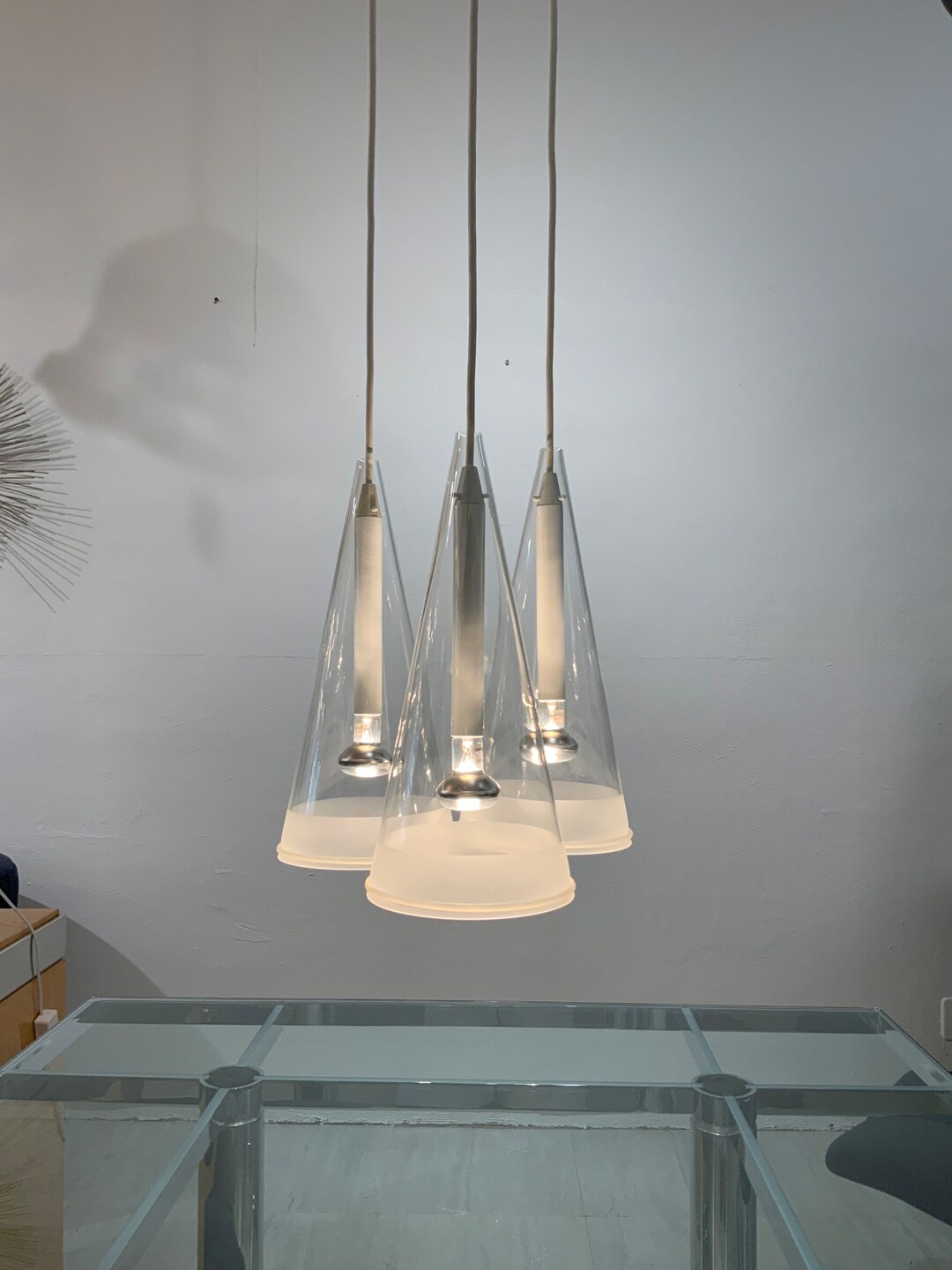 Flos Fucsia 3 Glass Suspension Light /pendants Fixture Design by Achille Castiglioni - Etsy