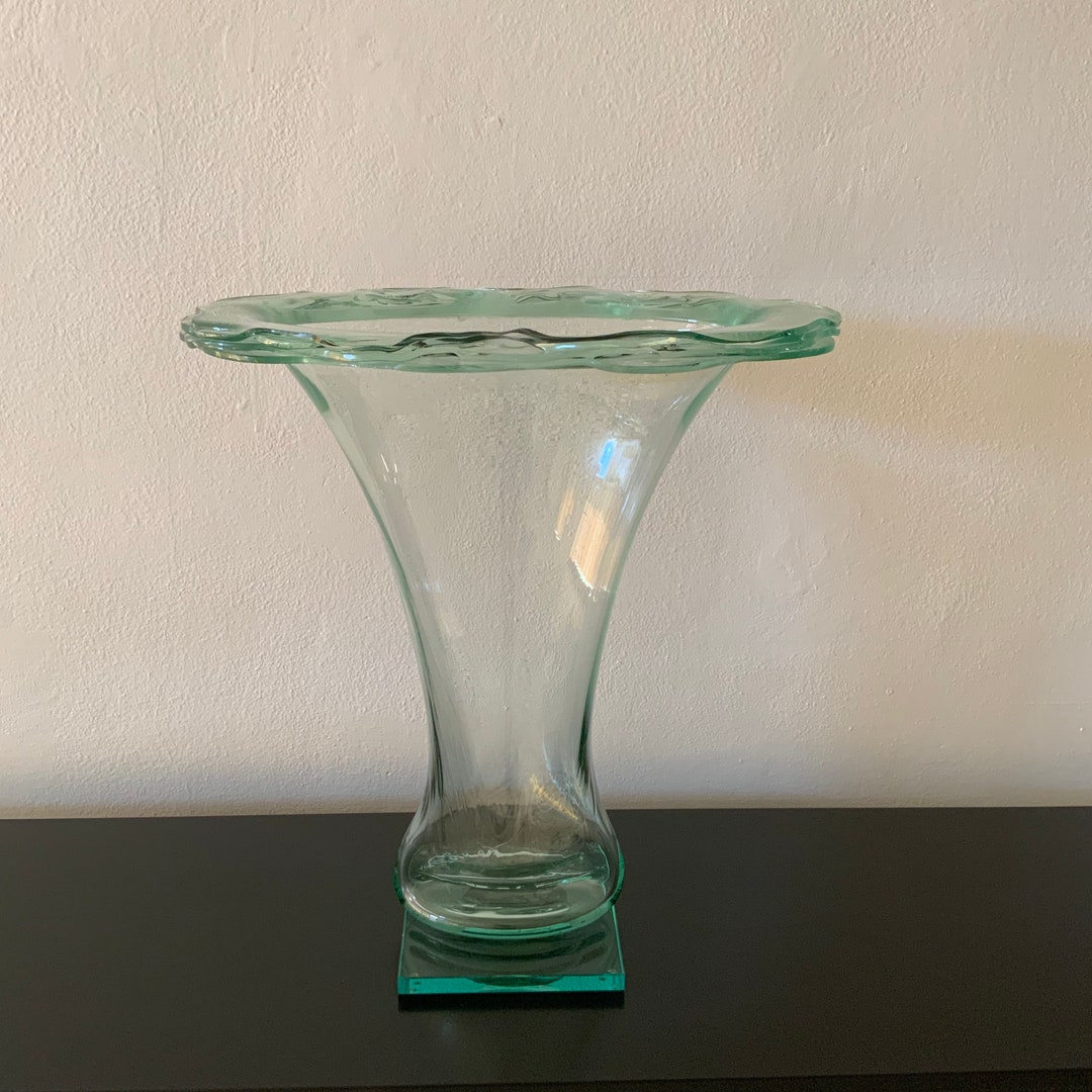 Monumental Tony Evans Art Glass Sculptural Vase - Etsy