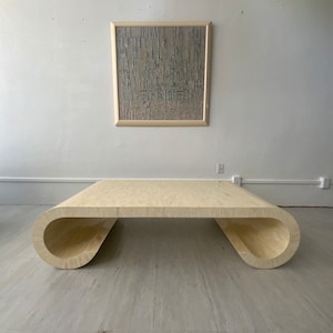 Enrique Garcel Scroll Tessellated Bone Inlay Cocktail Table - Etsy