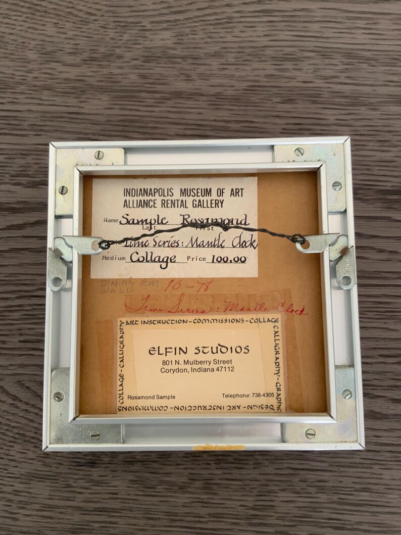 Rosamond “time Series: Mantle Clock” Collage. - Etsy