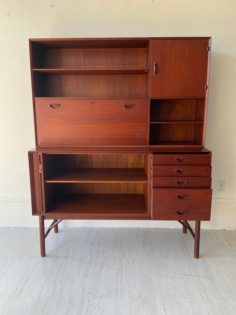 Peter Hvidt & Orla Molgaard-nielsen 2pc Teak Modular Model 309A Hutch ...