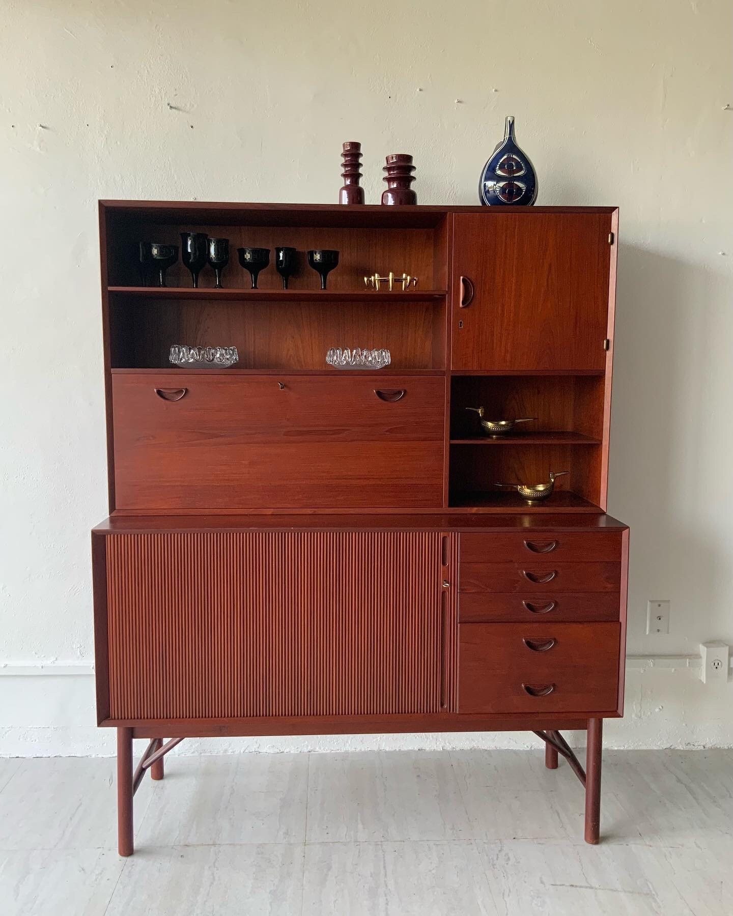 Peter Hvidt & Orla Molgaard-nielsen 2pc Teak Modular Model 309A Hutch ...