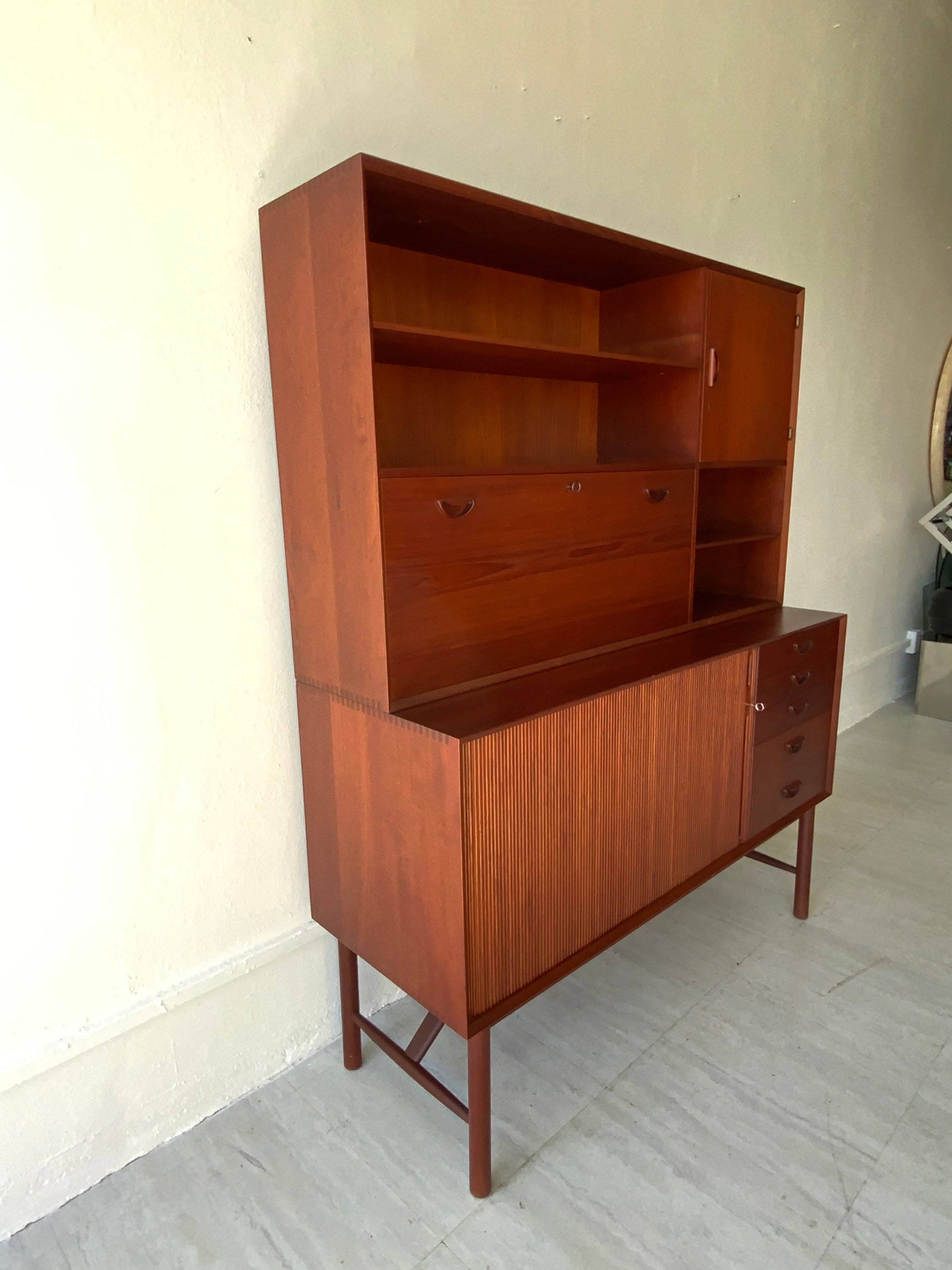 Peter Hvidt & Orla Molgaard-nielsen 2pc Teak Modular Model 309A Hutch ...