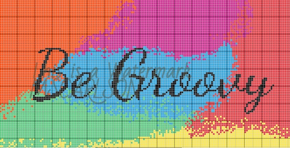Be Groovy Cross Stitch Pattern - Etsy