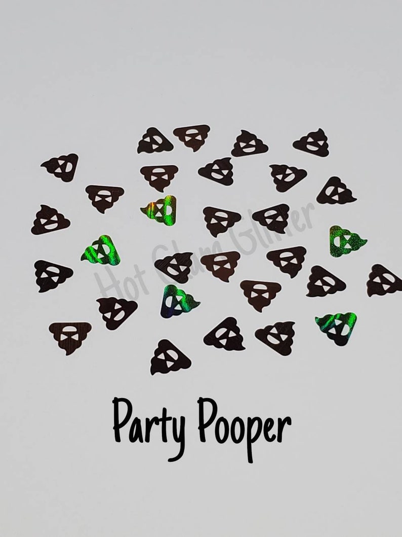 Party Pooper Poop Emoji Confetti Poop Emoji Glitter | Etsy