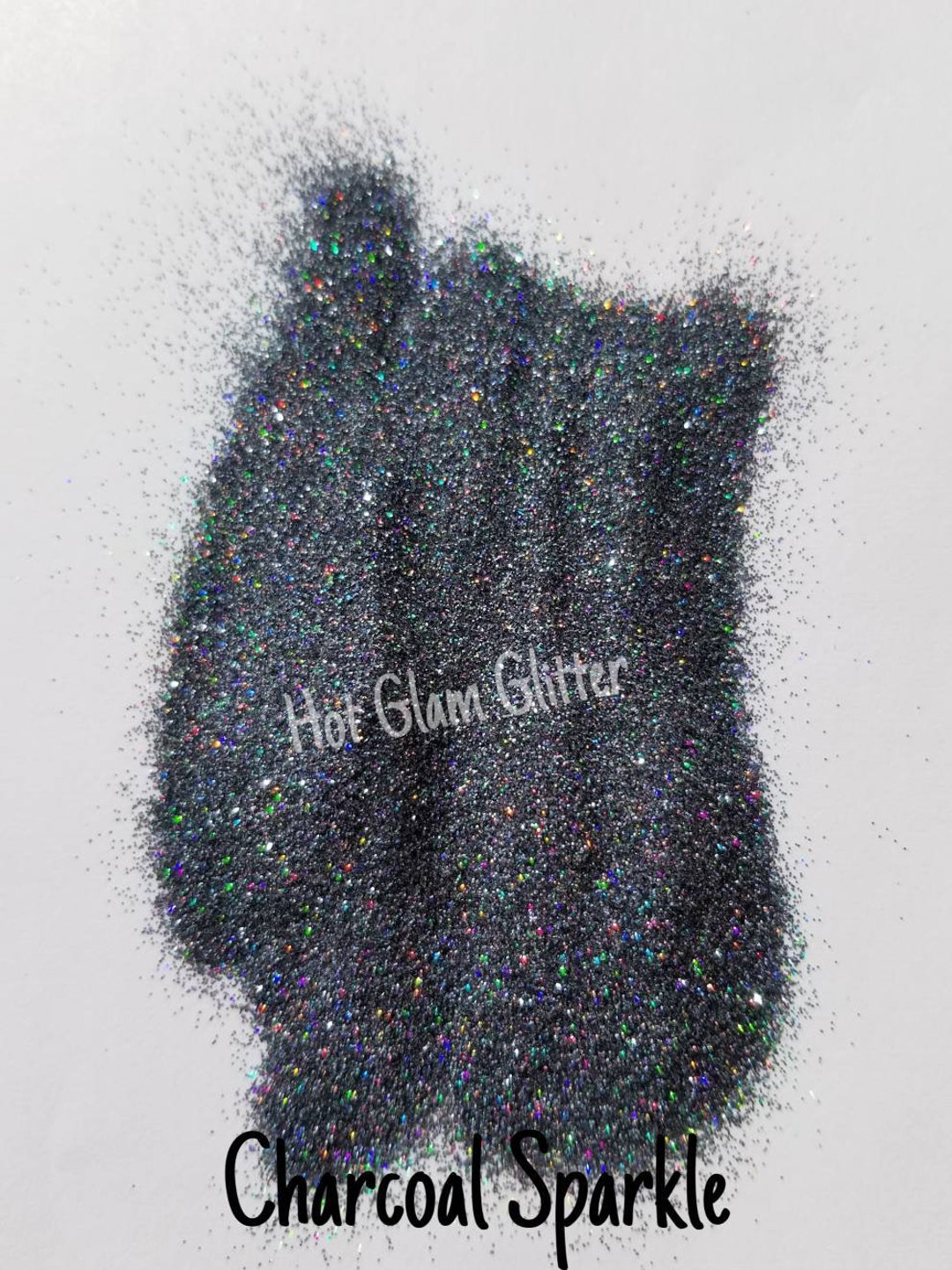 Charcoal Sparkle || Fine Holographic Glitter, Cosmetic Grade, Grey ...
