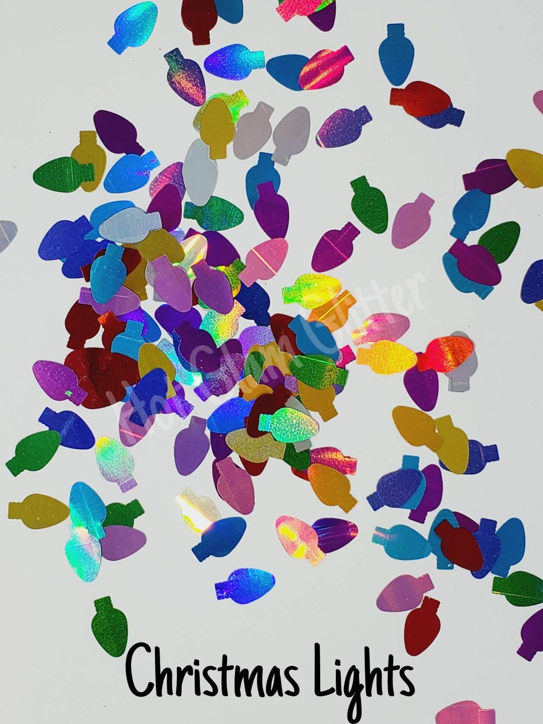 Christmas Lights || Christmas Lights Shape Glitter, Christmas Confetti ...
