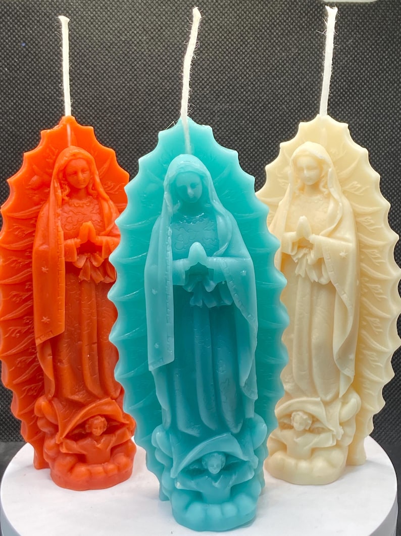 Virgin Mary Candles (large) - Etsy