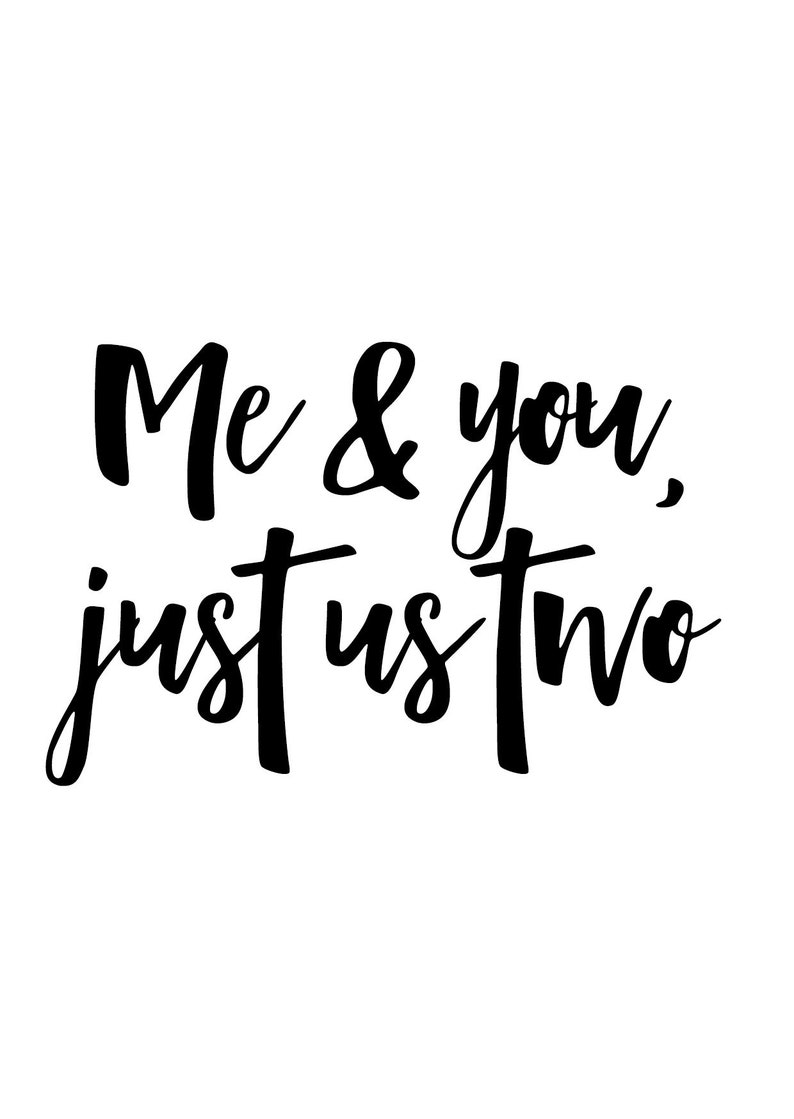 Me and You Just Us Two Typography Card - Etsy Me and You Just Us Two Typography Card - Etsy