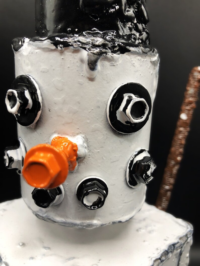 Metal Robot Zombie Sculpture, Welded Snowman Art, Robot Army Z 127 - Etsy