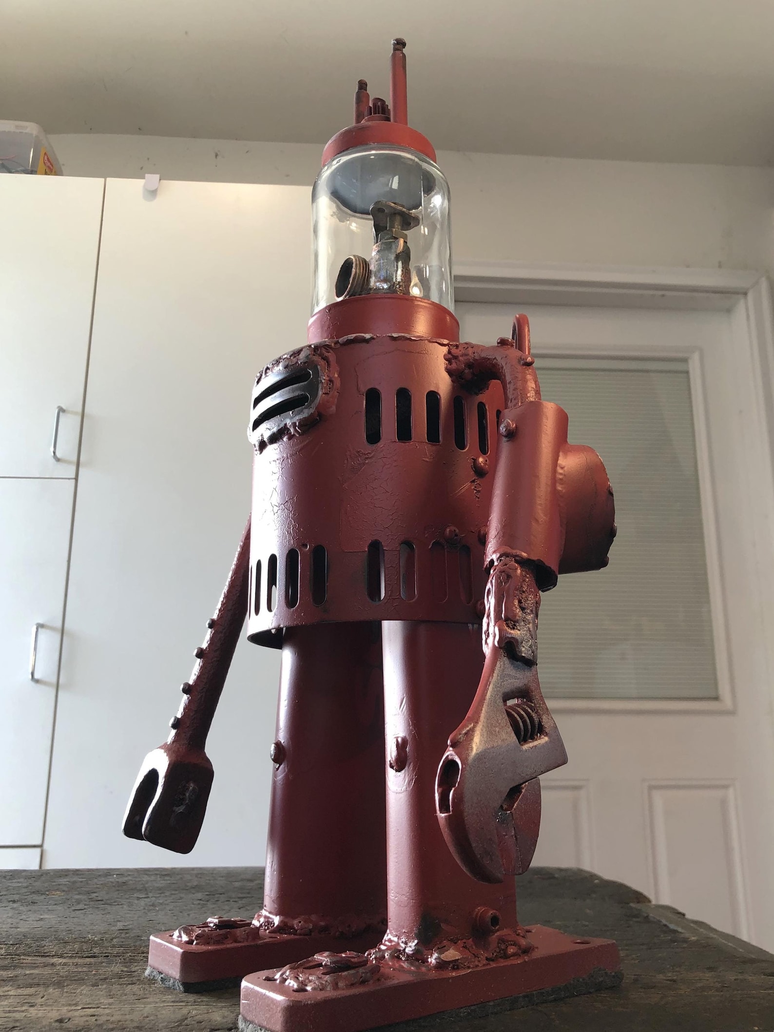 Scrap Metal Robot 148, A Red Robot With a Jar Head and Available for ...