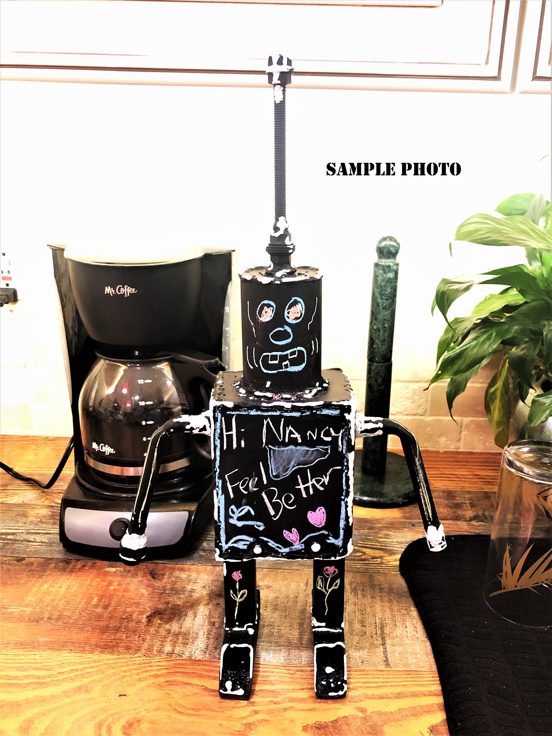 Robot Army Z 124, Chalk Painted Robot Drone, Chalk Away and Have Fun ...