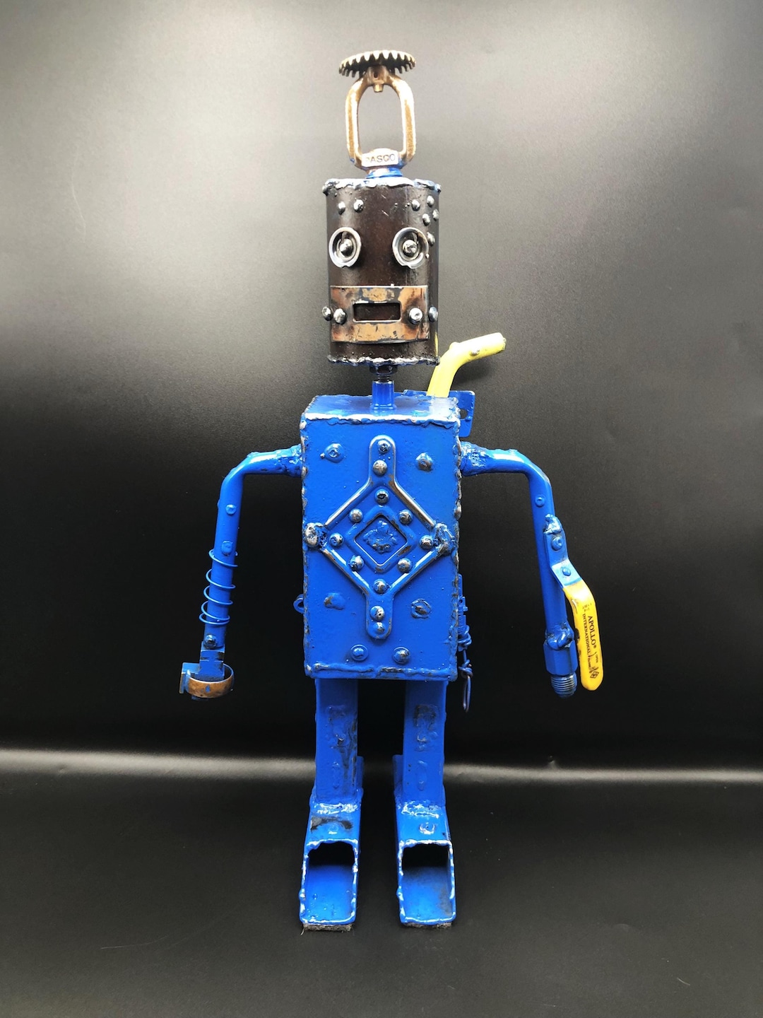 Robot Army Z 152, A Blue Metal Robot Zombie Sculpture, Kinetic Features ...
