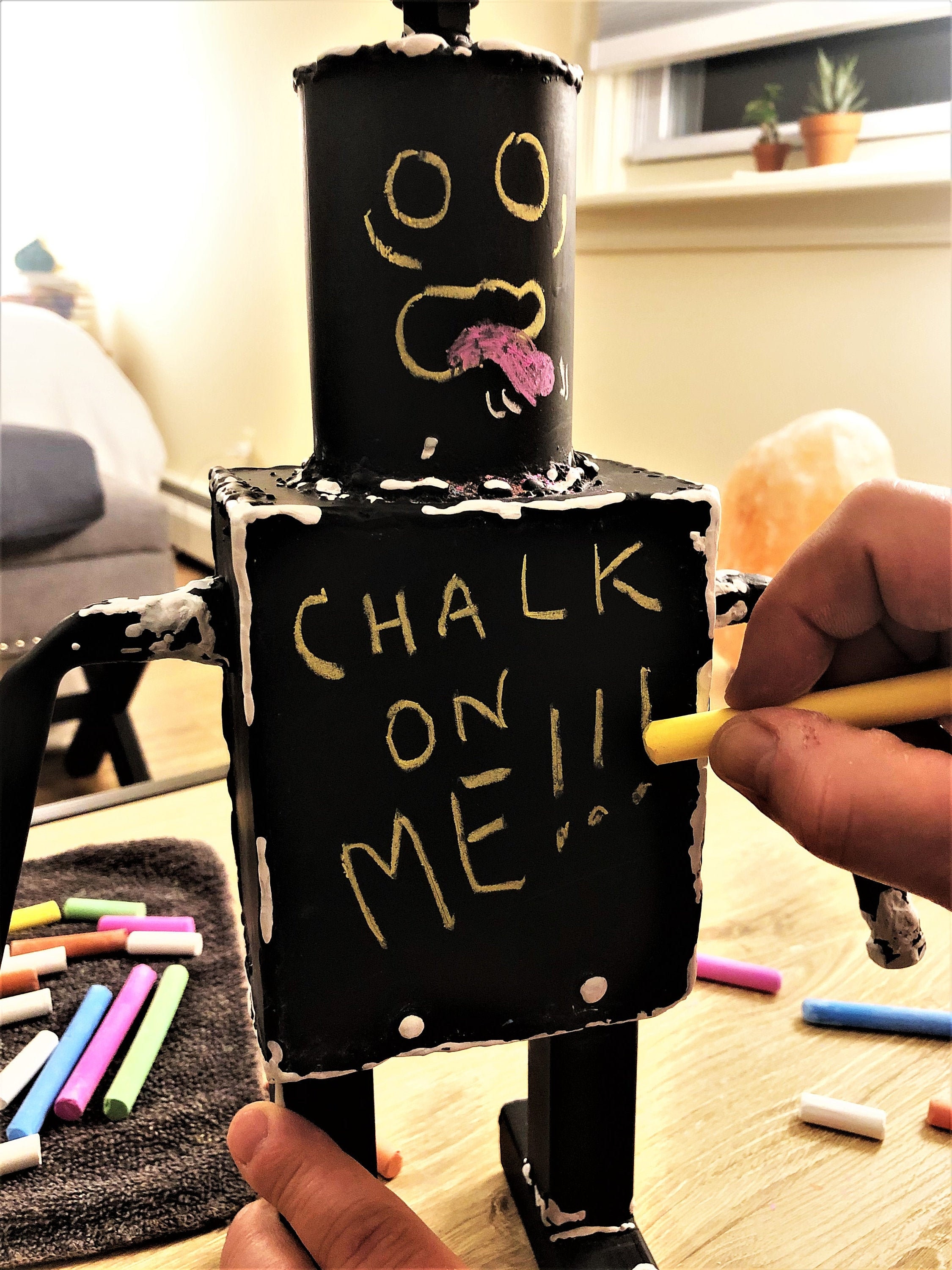 Robot Army Z 124, Chalk Painted Robot Drone, Chalk Away and Have Fun ...