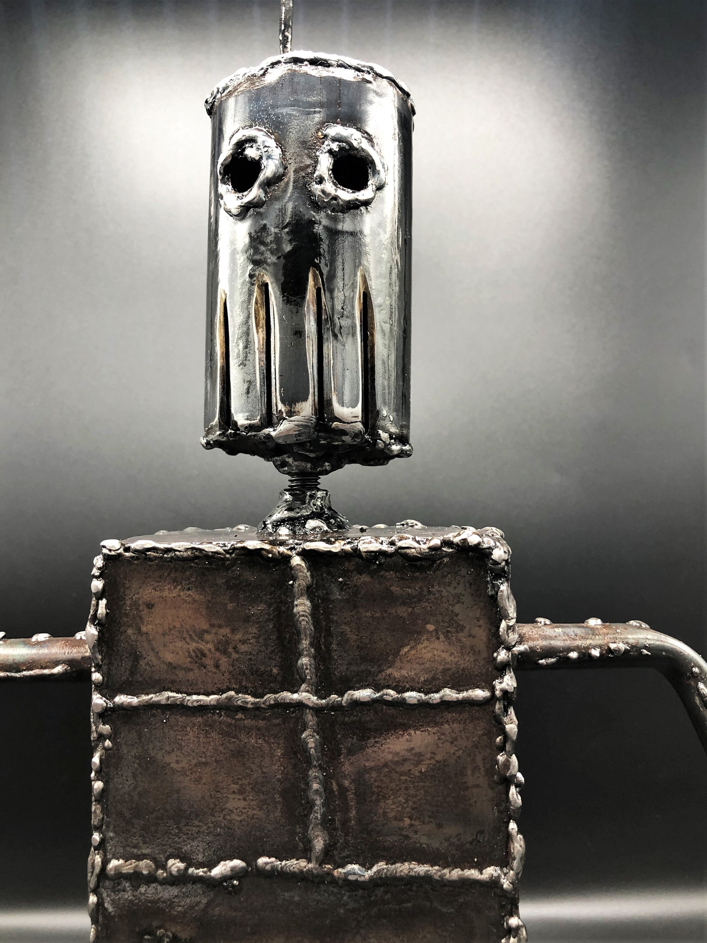 Welded Metal Robot Zombie Sculpture 013 A General Worker Class 3 Robot ...