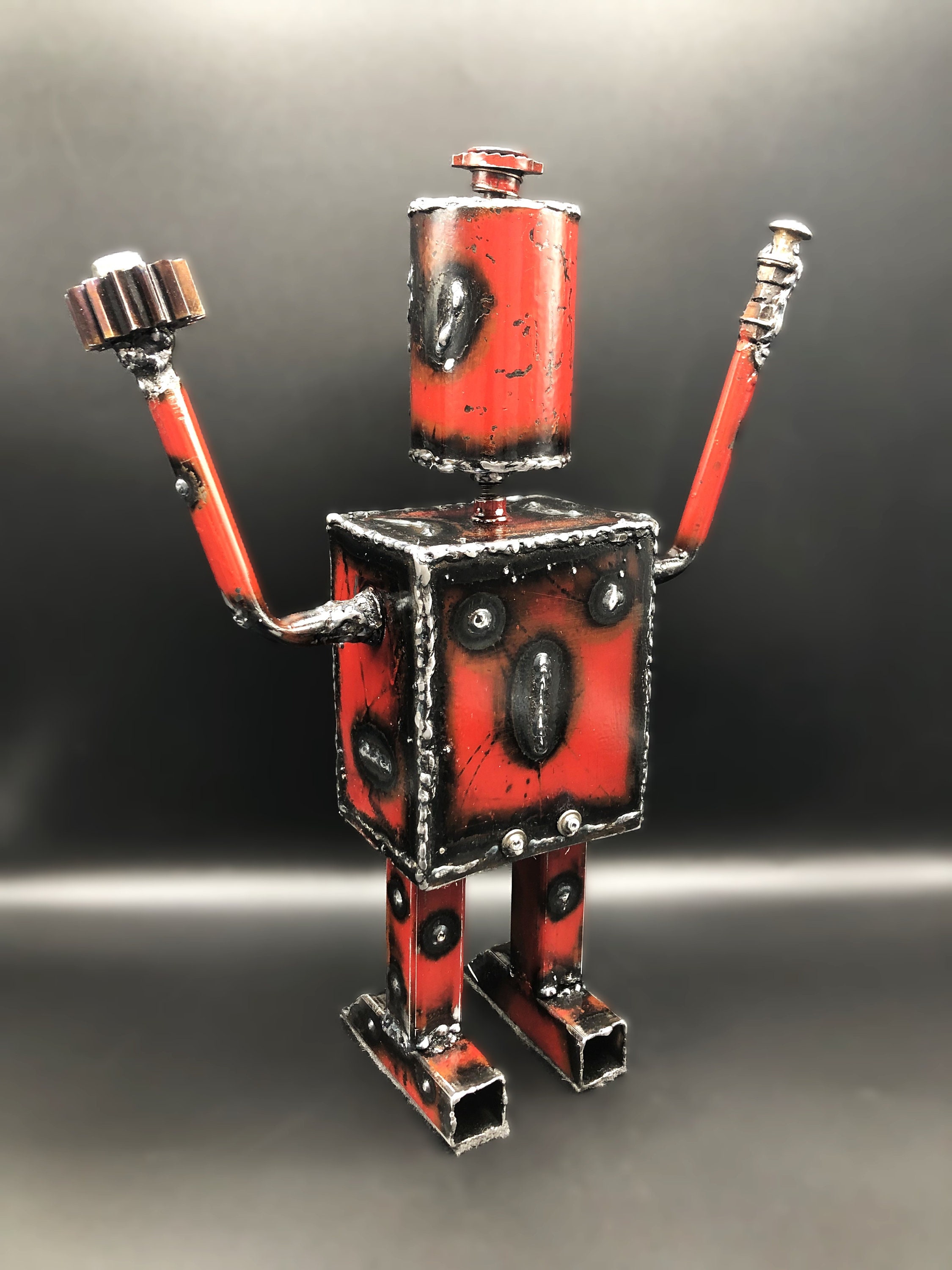 Robot Army Z 135, A Welded Metal Robot Zombie Sculpture Made From Sheet ...