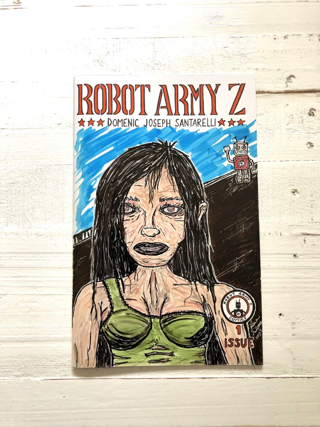Issue 1, Robot Army Z Comics, an Independent Comic Book, Sketch Cover ...