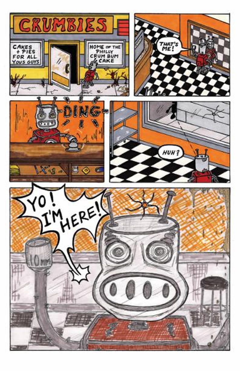 Sketch Cover, Signed Original Art, Robot Army Z Comic Book, Issue 1 ...