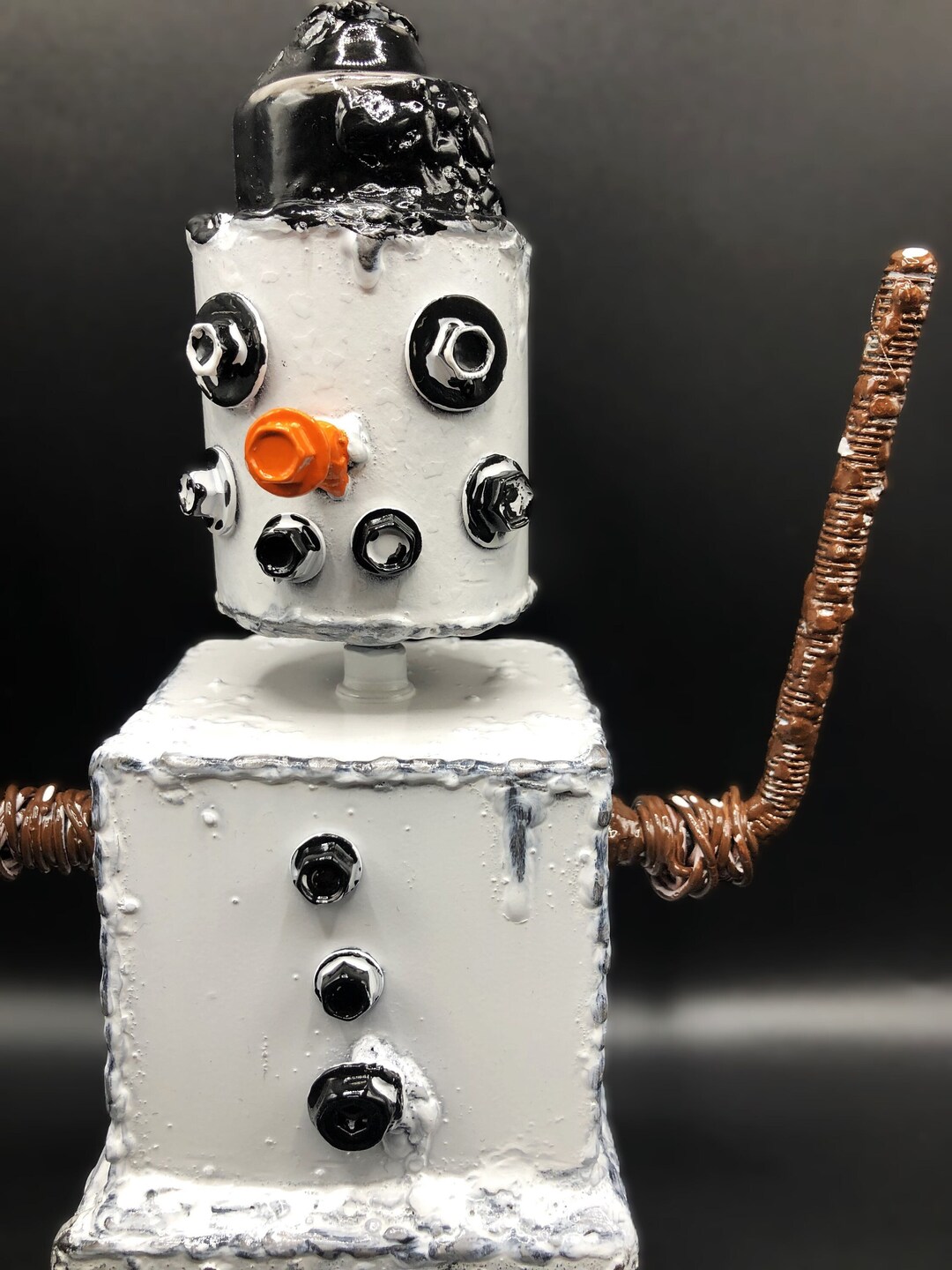 Metal Robot Zombie Sculpture, Welded Snowman Art, Robot Army Z 127 - Etsy