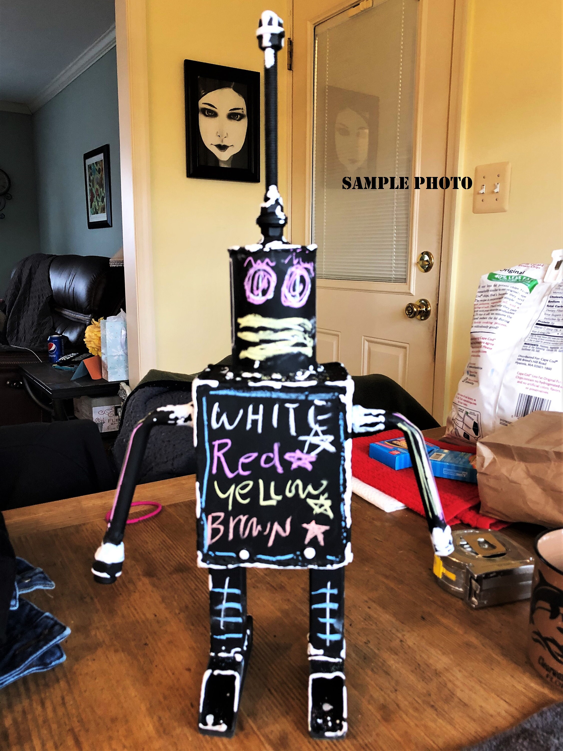 Robot Army Z 124, Chalk Painted Robot Drone, Chalk Away and Have Fun ...