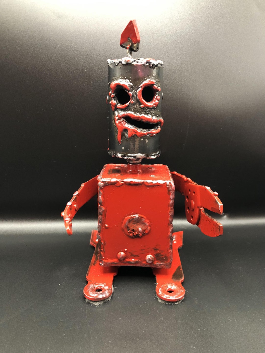 Robot Zombie 157, Sculpture, OOAK, Steampunk Decor, Metal Sculpture ...