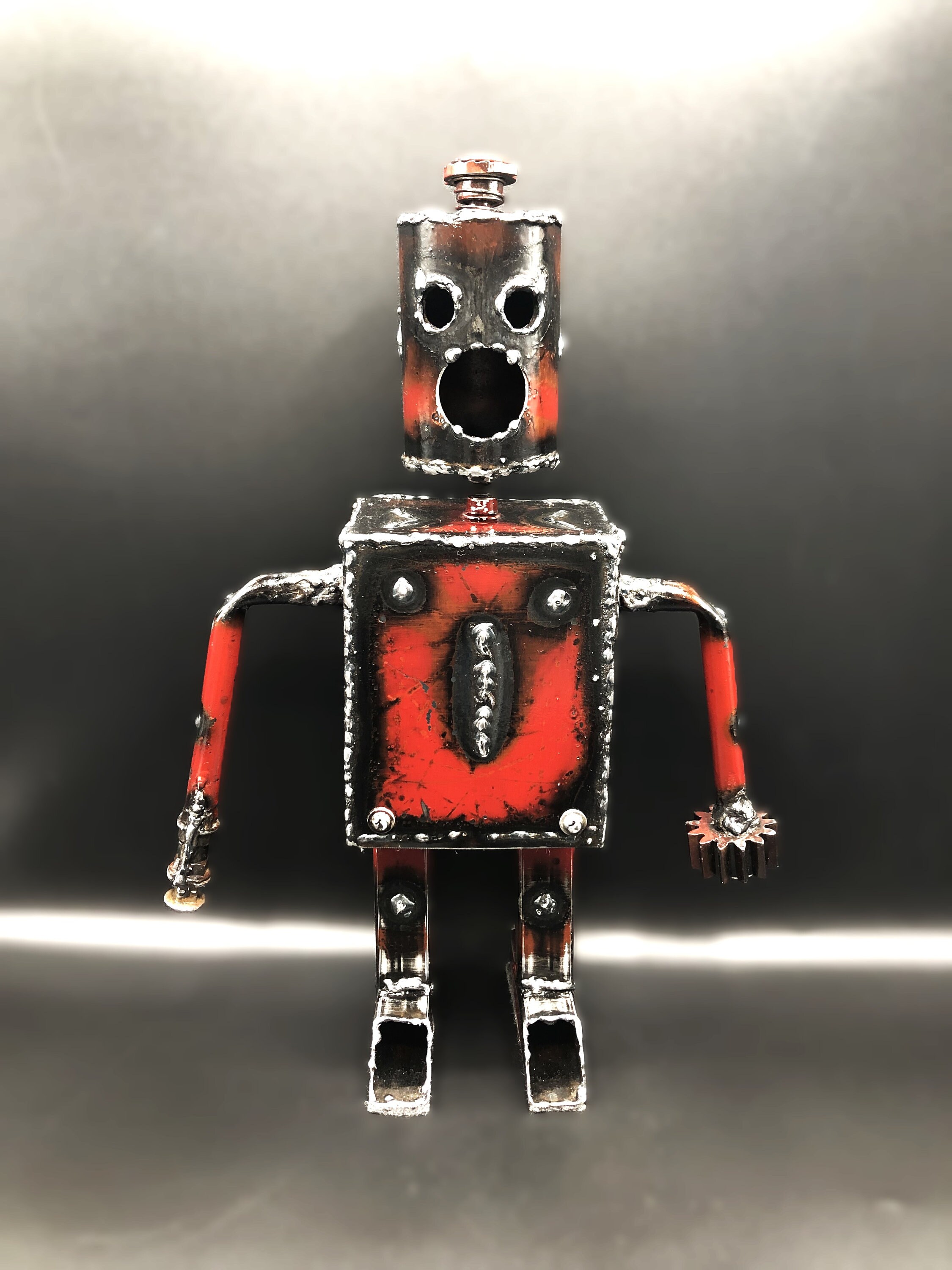 Robot Army Z 135, A Welded Metal Robot Zombie Sculpture Made From Sheet ...