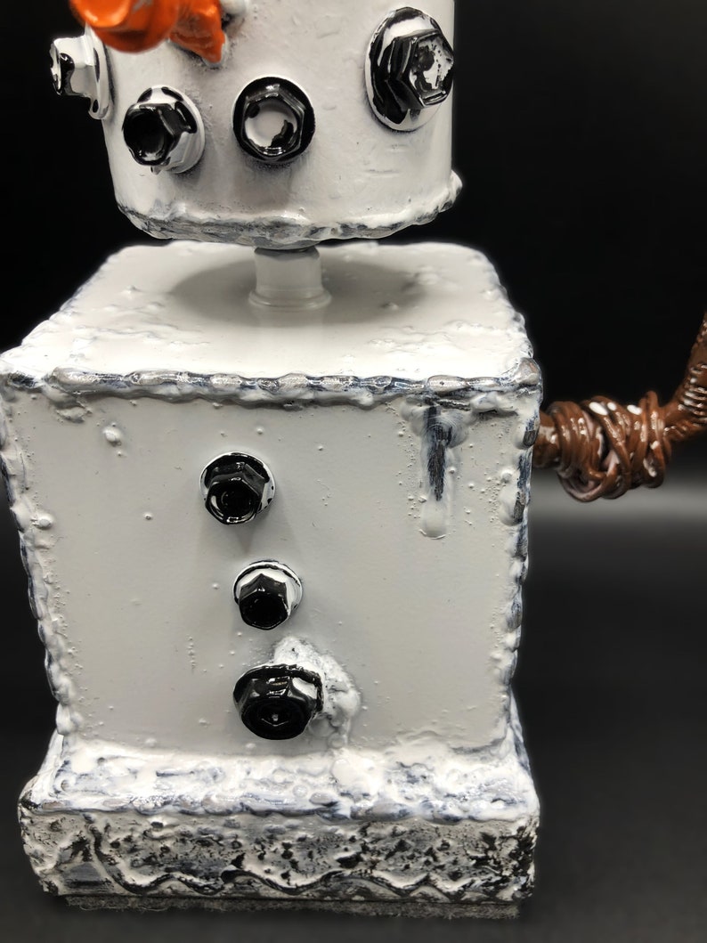 Metal Robot Zombie Sculpture, Welded Snowman Art, Robot Army Z 127 - Etsy