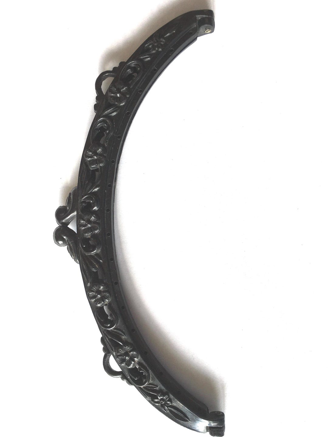 Vintage Black Plastic Purse Frame - Etsy