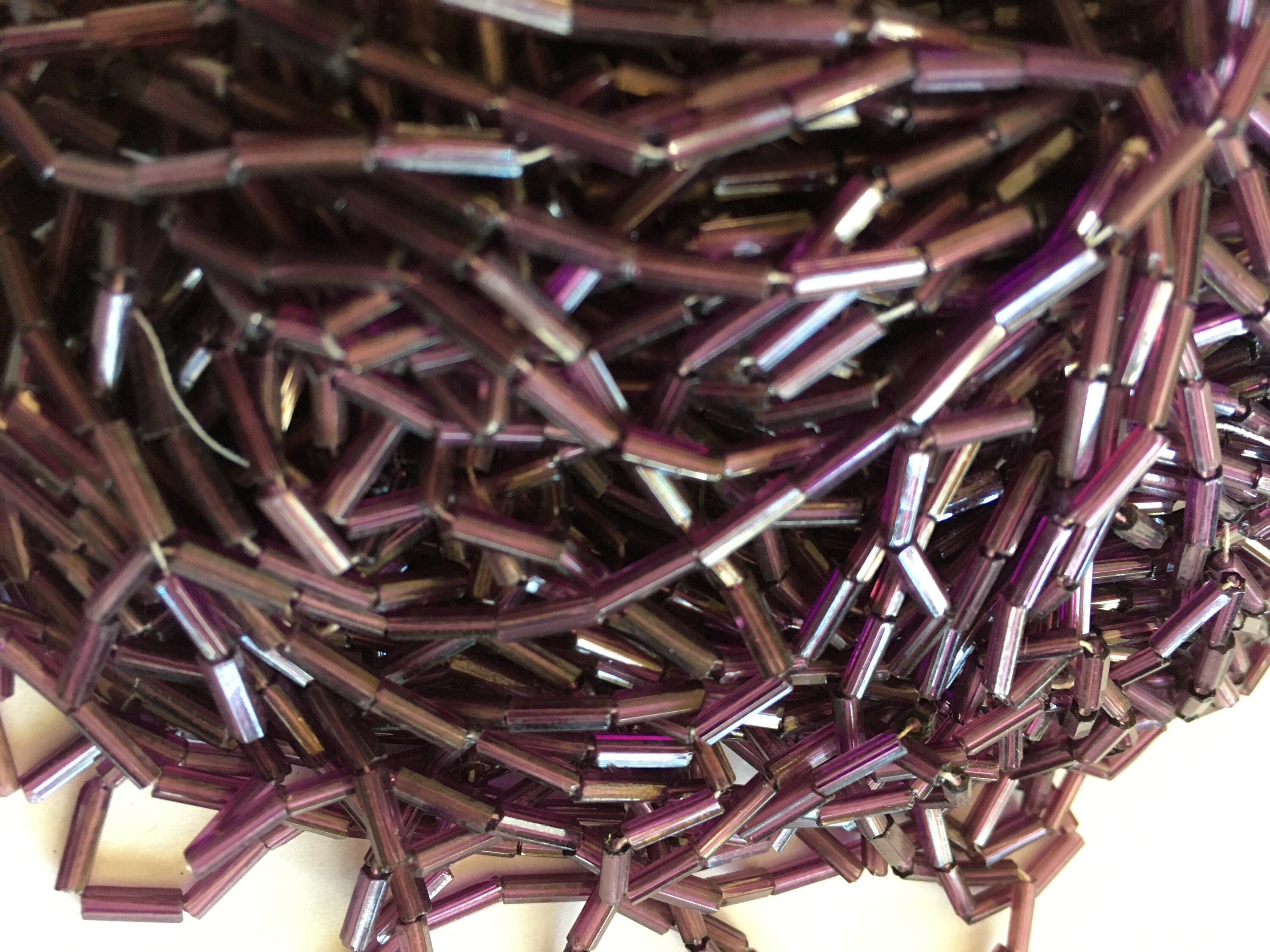 Vintage 4mm Plum Purple Round Bugle Beads - Etsy