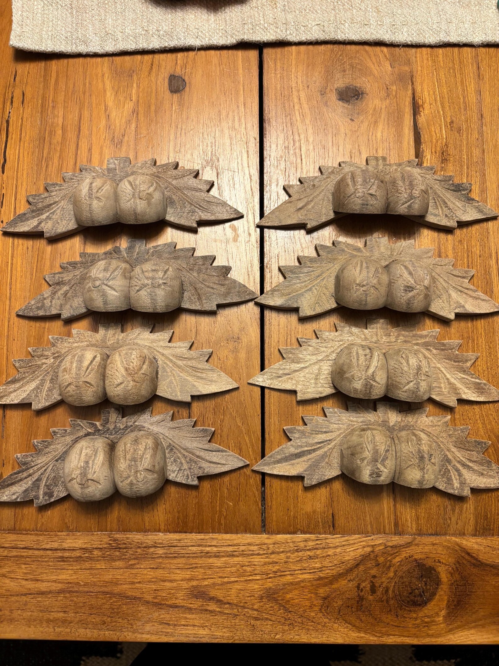 Antique Acorn Knobs Wood Stripped - Etsy