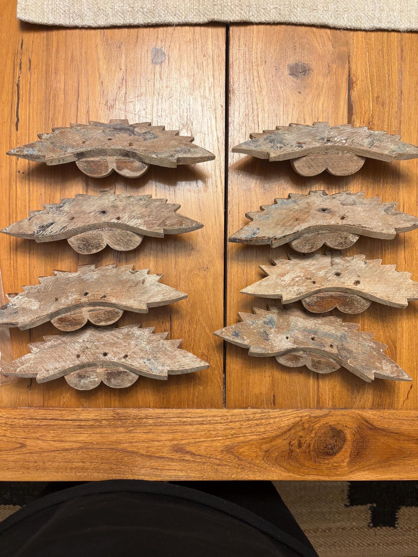 Antique Acorn Knobs Wood Stripped - Etsy