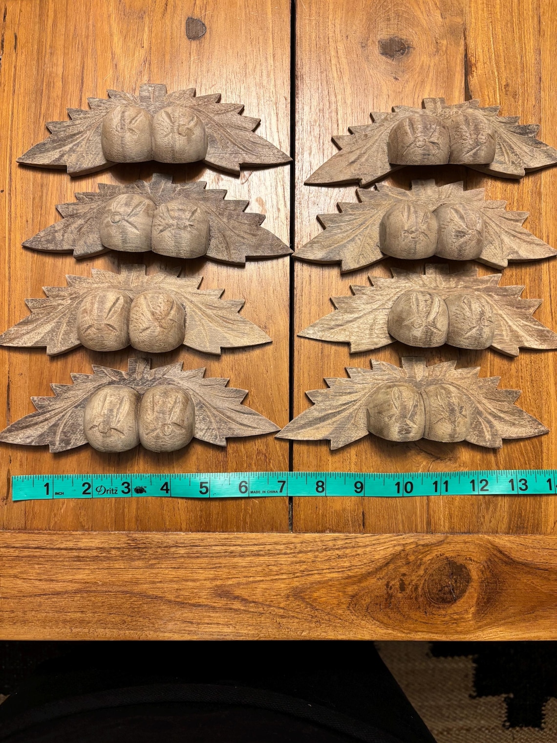 Antique Acorn Knobs Wood Stripped - Etsy