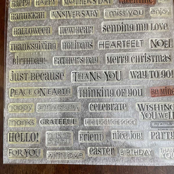Sentiment Stamps - Etsy
