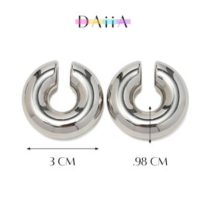 Chunky Ear Cuff Earrings 18k Gold Plated & Silver Tube Ear Cuffs ...