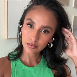 Chunky Ear Cuff Earrings 18k Gold Plated & Silver Tube Ear Cuffs ...