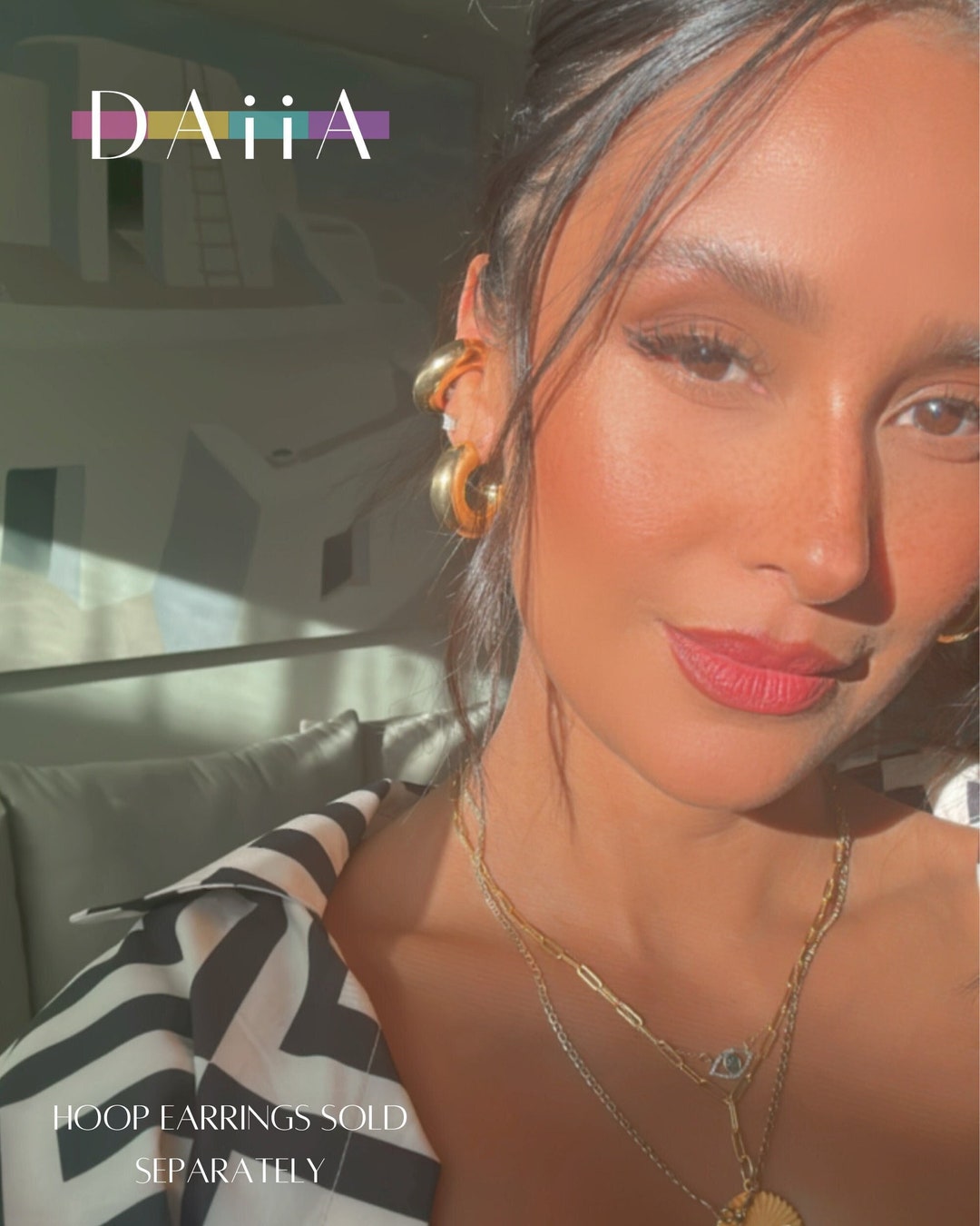 Chunky Ear Cuff Earrings 18k Gold Plated Textured Tube Ear Cuffs ...