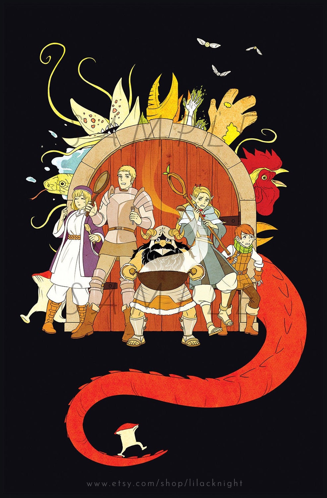 Dungeon Meshi Large Print - Etsy