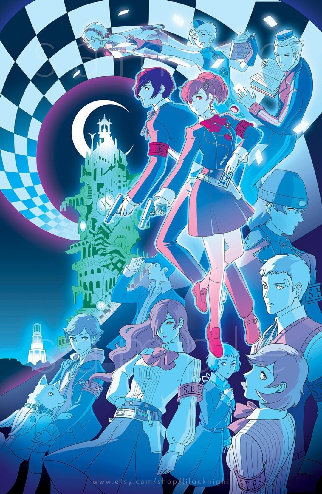 Persona 3 Holographic Large Print - Etsy