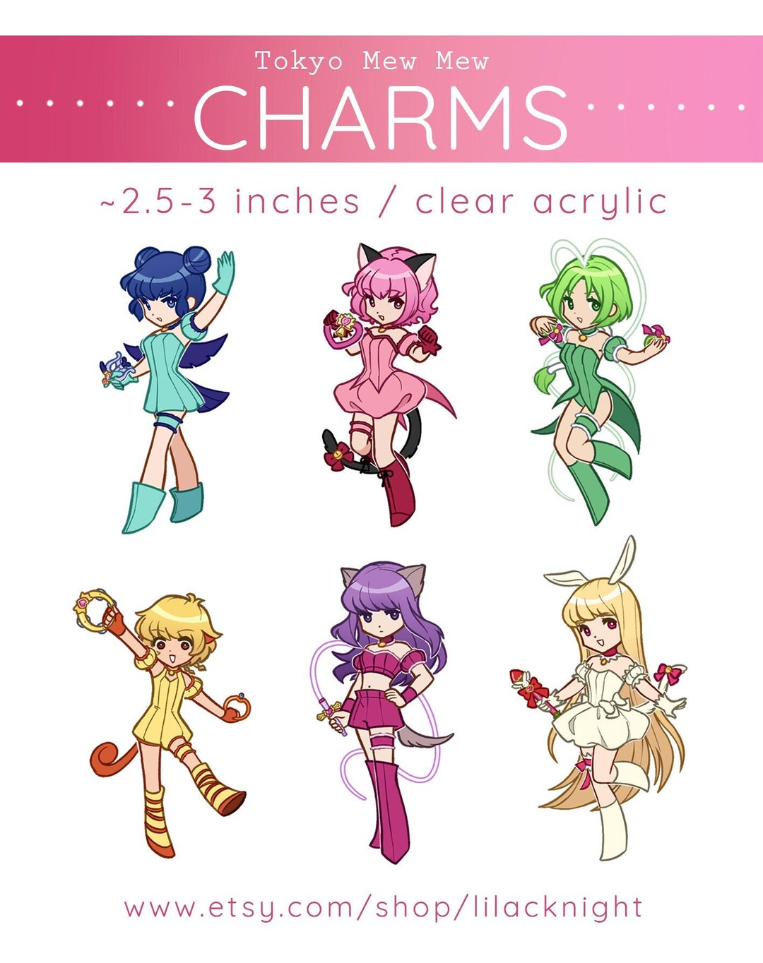 FINAL SALE - Tokyo Mew Mew Charms - Etsy