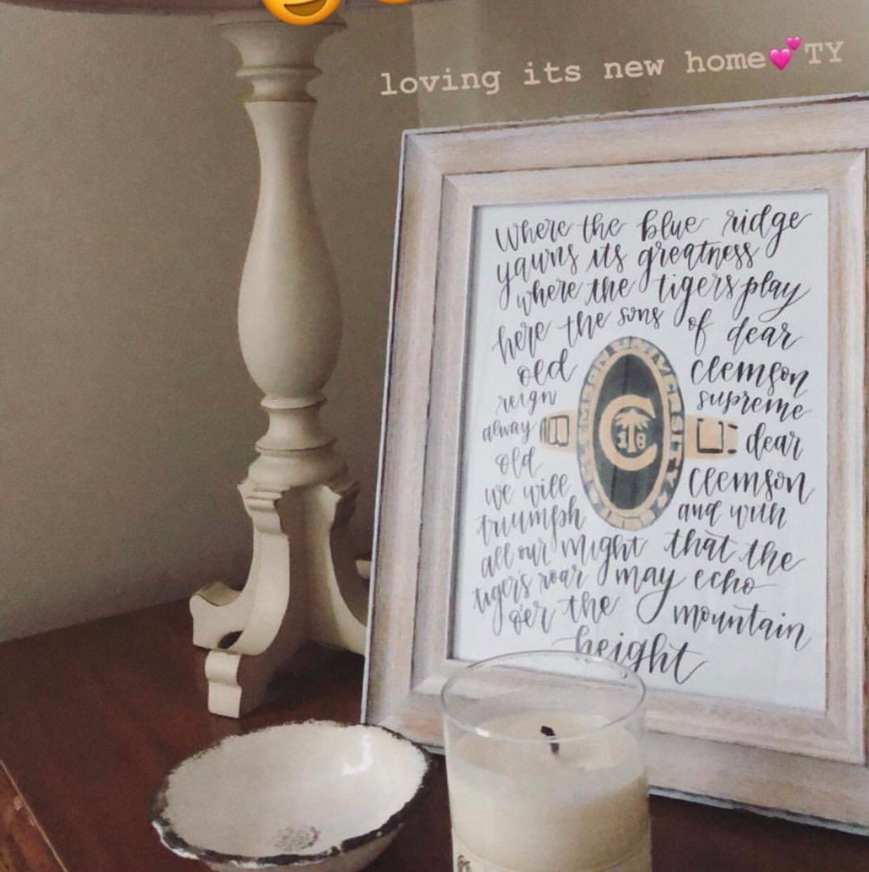 Clemson Ladies Ring Hand Lettered Print 8x10 - Etsy