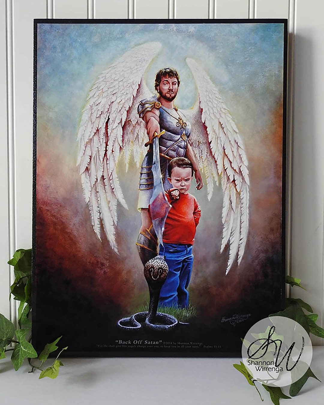 Back off Satan! Wood Plaque, Guardian Angel, Table Plaque, Wall Plaque ...