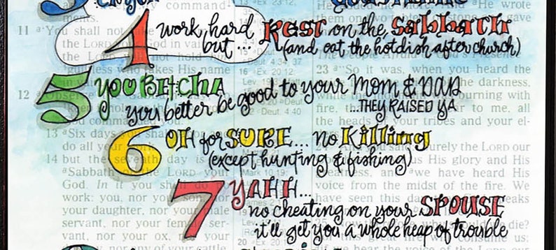 10 Commandments Dakota Style Plaque, Original Art by Shannon Wirrenga ...