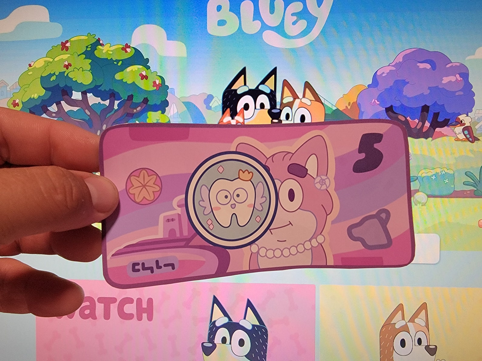 Bluey tooth fairy money screen accurate replica front and back | Etsy