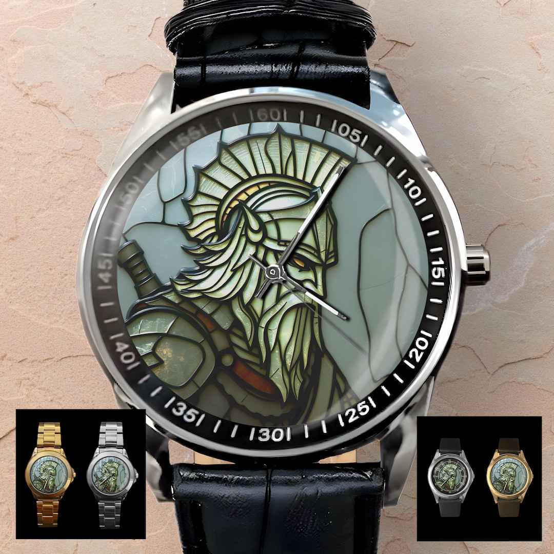 Unique Watches for Men, Historical Viking Wristwatch, Odin Battle Form ...