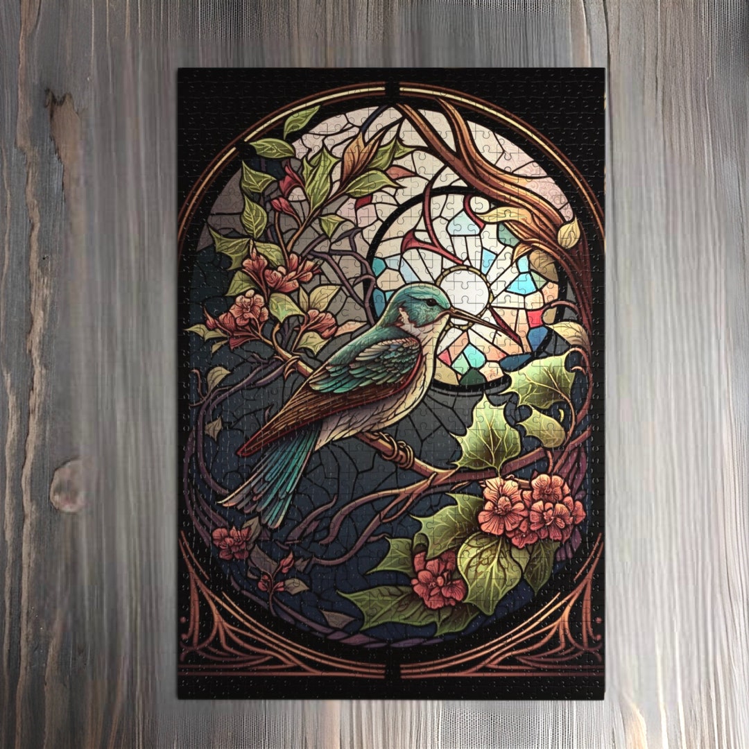 Stained Glass Puzzle, Bird Puzzle, Animal Jigsaw Puzzle, Puzzles for ...