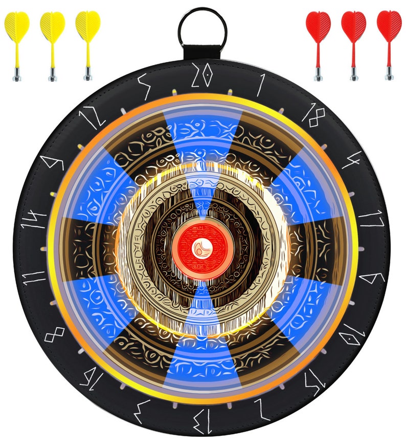 Tribal Shield Dart Board Magnetic Viking Darts Metal Game | Etsy