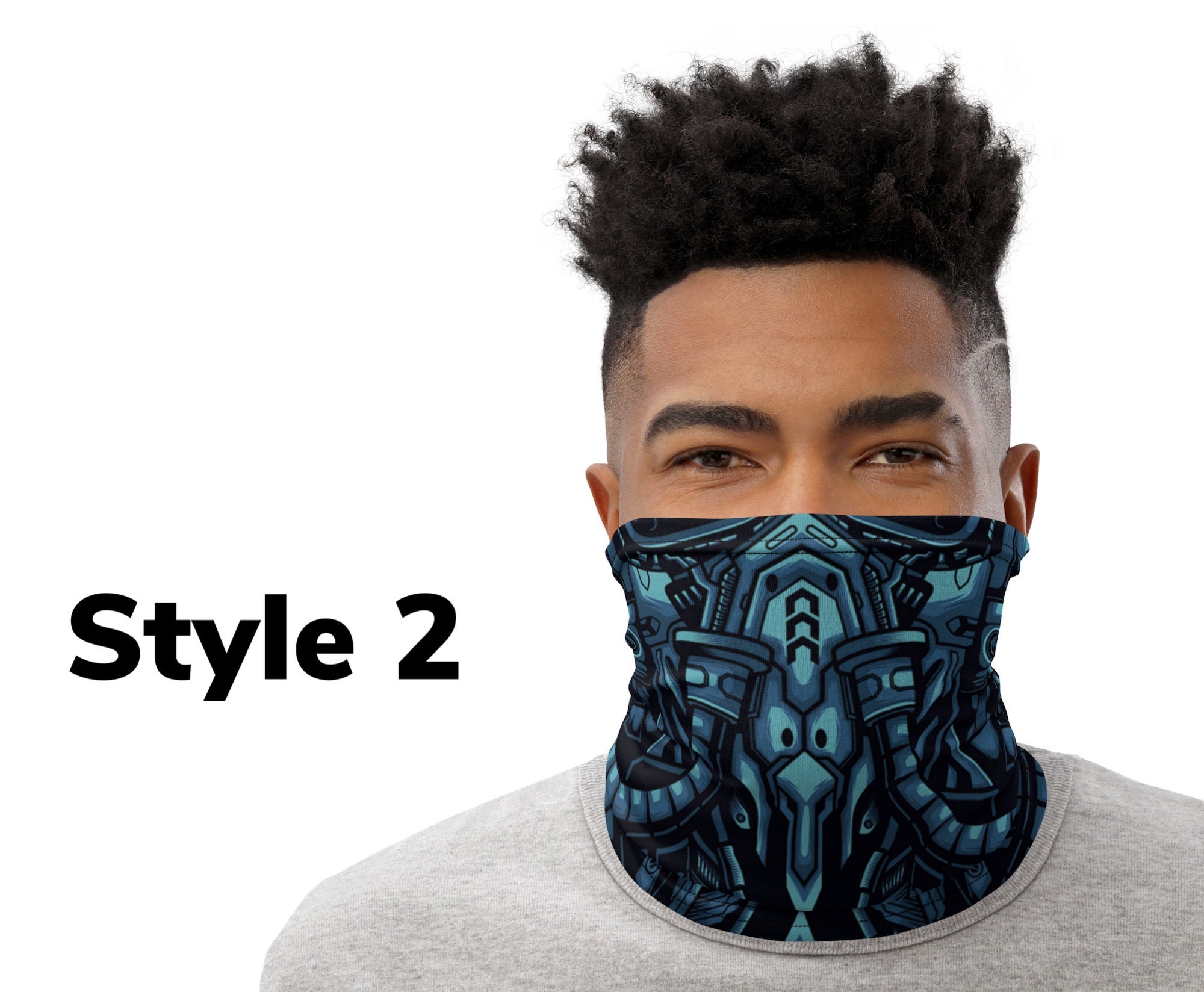 Cyborg Mask Robotic Mask Android Mask Anime Neck Gaiter - Etsy