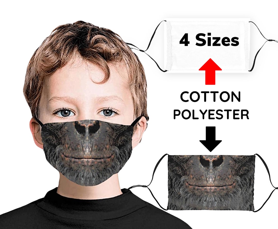 Realistic Monkey Mask Gorilla Face Mask Halloween Animal - Etsy