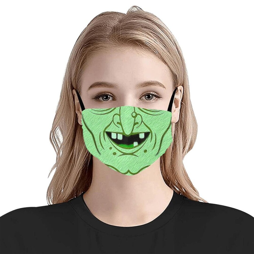 Wicked Witch Face Mask, Green Witch Mask, Scary Witch Costume Kids ...