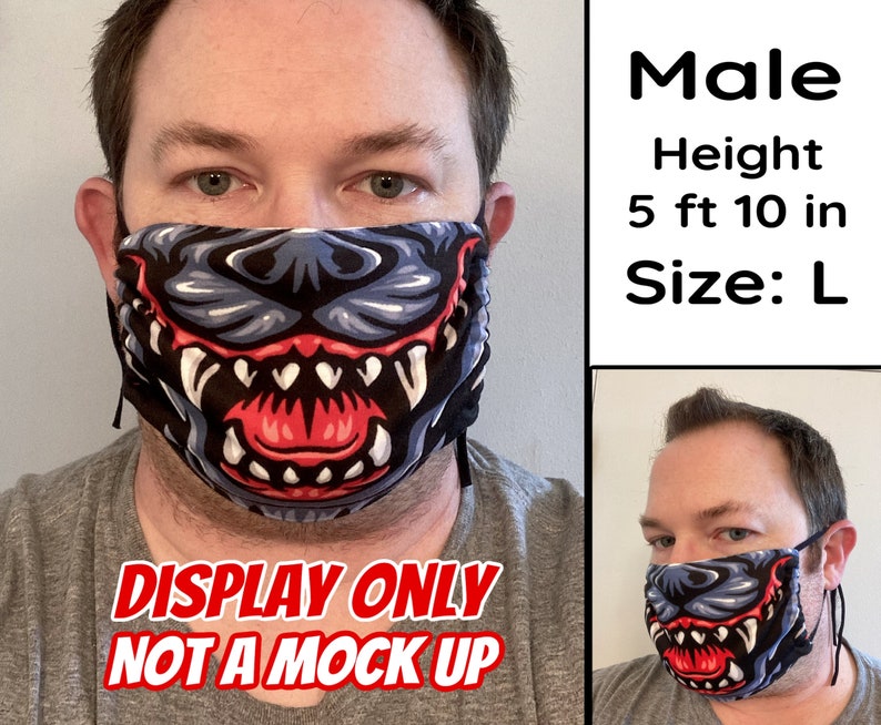 Cerberus Face Mask 3 Headed Pitbull Dog Mask Teeth Mask - Etsy